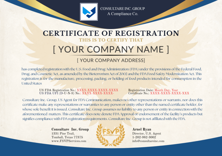 Food Facility and D-U-N-S® Registration Services – FSVP Services